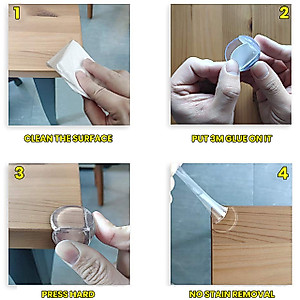 P&W Corner Protector, 2 Shapes, 12 and 20 Packs, Clear Soft Silicone, Residual Free Adhesive,Baby proofing, Child Safety, Furniture Safety, Home Protection.(Round Shaped, Standard (12pack))