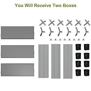 Carport 10x20ft Portable Upgraded Garage，Heavy Duty Carport with 2 Roll-up Doors & 4 Ventilated Windows, UV Resistant All-Season Waterproof Tarp, Reinforced Steel Poles, for Car, Truck, Boat
