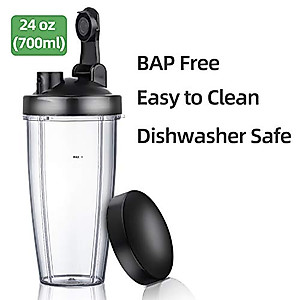 La Reveuse Personal Blender Making Shakes and Smoothies 1000 Watt with 24 oz BPA-free Portable Travel Bottle - Dishwasher Safe (Silver)