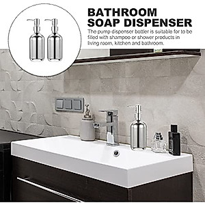 2pcs Lotion Bottle Clear Container Kitchen Soap Dispenser Clear Plastic Containers Shampoo Bottle Home Soap Bottle Hand Foaming Soap The Pet Push Type Travel Toner Bottle