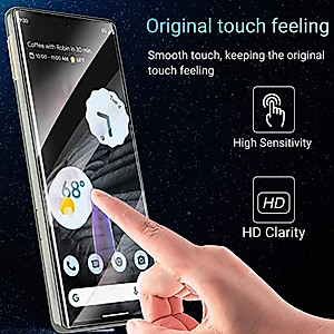 IMBZBK [3+3 Pack] UV for Google Pixel 7 Pro Screen Protector Tempered Glass Accessories 3 Pack UV Glass with 3 Pack Camera Lens Protector for Pixel 7 Pro 5G Support Fingerprint Reader Case Friendly