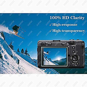 ULBTER FX3 Screen Protector for Sony Alpha FX3 Camera & Hot Shoe Cover 0.3mm 9H Hardness Tempered Glass Anti-Scrach Anti-Fingerprint Anti-Bubble [3+2 Pack]