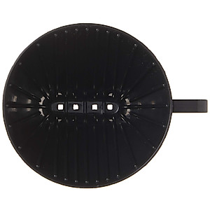 Fino Pour-Over Reusable Coffee Brewing Cone with Gold-Toned Mesh Permanent Coffee Filter, Number 2-Size, Black