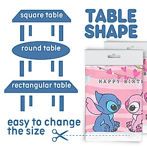 BELMAKS 4 PCS Party Tablecloth Birthday Girl Pink Tablecloth 70" x 42" Baby Shower Decorations for Girl Pink Birthday Decorations Table Cloth for Party