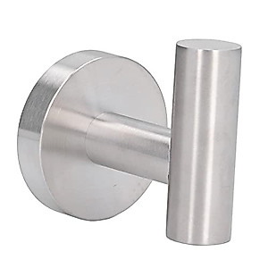Vifemify 2 Pack Brushed Stainless Steel Bath Towel Robe Hook Round Wall Hanger Hanger Hook Hanger Waterproof High Load Bearing