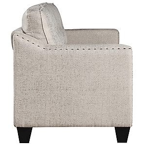 3Pieses Mid-Century Modern Sofa Sets Linen Fabric Tufted Back Sofa&Couch Include 3 Seaters Couch, Loveseat and Armchair with Rivets Rivets for Home Apartment Office Living Room