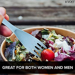 4 Pcs Travel Utensils with Case - Wheat Straw Dinnerware Sets Reusable Utensils Set with Case Cutlery Set - Portable Forks and Spoons Silverware Set Lunch Box Accessories for Camping