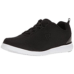 Propét Womens TravelFit Prestige Walking Shoe, Black, 9.5 XX-Wide US