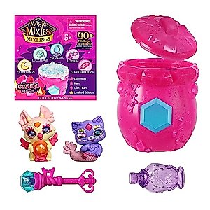 Magic Mixies Mixlings Fizz & Reveal 2 Pack Cauldron, with Magical Fizz and Reveal Unboxing. Double The Magic and Reveal 2 Mixlings from The One Cauldron from The Crystal Woods Series. 40 to Collect!