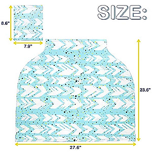 Multi Use Nursing Breastfeeding Cover Scarf Car Seat Canopy by Busy Monkey-Shopping Cart-High Chair-Stroller and Carseat Covers for Boys and Girls-Infinity Stretchy Shawl-Baby Shower-Arrows