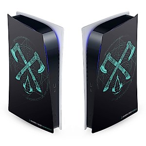 Head Case Designs Officially Licensed Assassin's Creed Dual Axes Valhalla Key Art Matte Vinyl Faceplate Sticker Gaming Skin Decal Cover Compatible With Sony PlayStation 5 PS5 Digital Edition Console