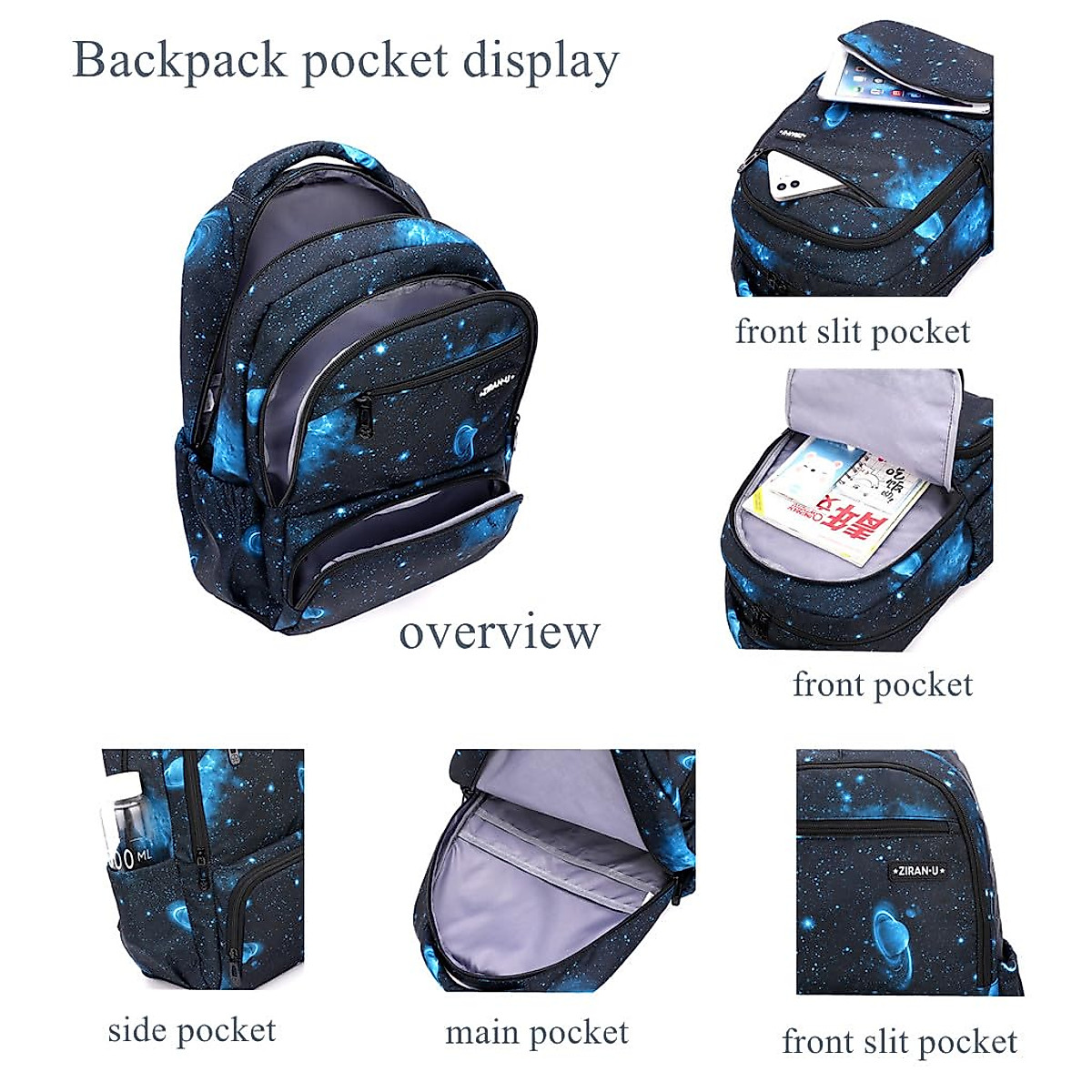 EKUIZAI Lattice Starry Geometric Print Backpack Elementary School Daypack Middle School Students Knapsack Primary Kids Schoolbag