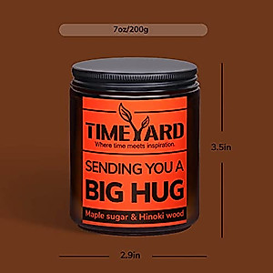 TIMEYARD Wood Sugar Maple Scented Candle, Mild Fall Woody Candle Gift for Women in Bedroom, Hug in Modern Jar Candle, Soft and Soothe Woody Scented Soy Candles with 1 Cotton Wick, 45H Burn Time, 7oz