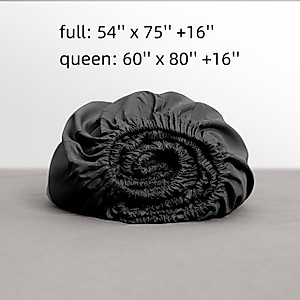 Fitted Bottom Sheet Queen Only - Deep Pocket Fully Elasticized Fit - Premium Brushed Microfiber Ultra Soft - Shrinkage and Fade Resistant for Woman Man Teens Kids - Gray