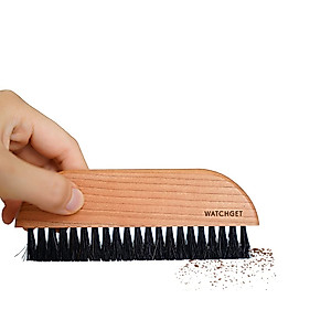 watchget Espresso Machine Cleaning Brush Coffee Grinder Brush Countertop Cleaning Wooden Handle and Natural Bristle Bar Cleaning Tool