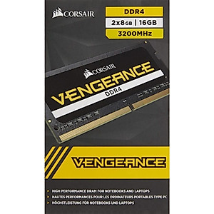 Corsair Vengeance Performance SODIMM Memory 16GB (2x8GB) DDR4 3200MHz CL22 Unbuffered for 8th Generation or Newer Intel Core™ i7, and AMD Ryzen 4000 Series Notebooks