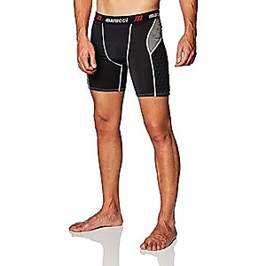 Marucci Mens Elite Shorts Sports, MASL-BK-AXL, Adult Padded Slider, Black, X-Large US