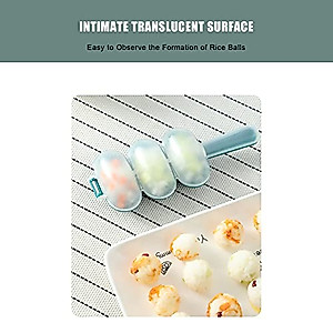 5 Pcs Sticky Rice Mold | Sushi Maker Rice Baller Shakers,3-Cavity Onigiri Mold Shake Molds DIY Sushi Tool for Children Home Kitchen to Make Meatballs & Rice Balls