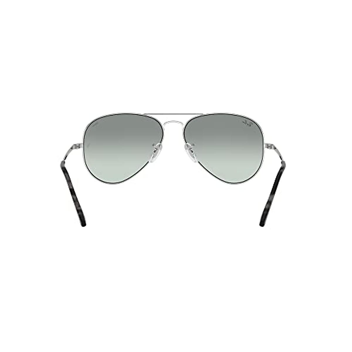Ray-Ban RB3689 Aviator Metal II Evolve Polarized Sunglasses, Silver/Photochromic Azure Gradient Blue, 58 mm