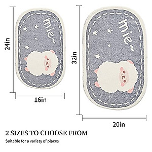 URORU Bathroom Rugs, Bath Rugs for Bathroom Non Slip, Fall Bathroom Rugs, Fluffy, Non-Slip, Machine Washable, Absorbent, Soft.Bathroom Bath Rugs Suitable for bathtubs and Showers.