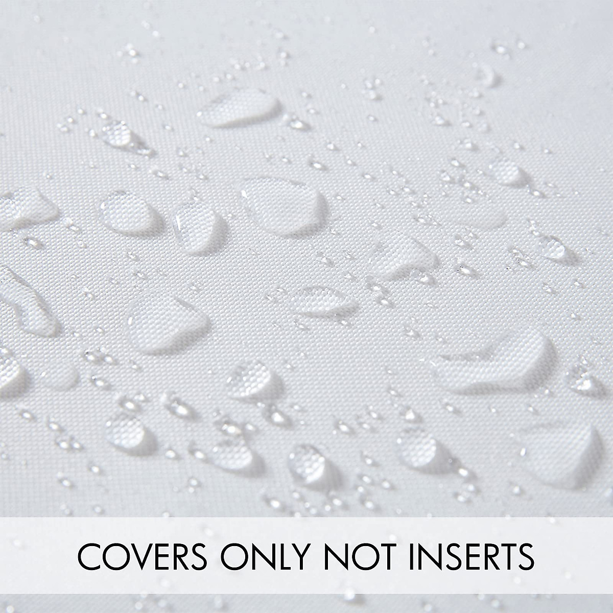 MIULEE Pack of 4 Decorative Outdoor Pillow Covers Waterproof Square Garden Cushion Cases PU Coating Throw Pillow Cover Shell for Tent Park Couch 20x20 Inch White