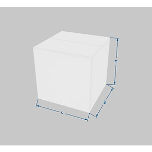 BannerBuzz Shipping Corrugated Box, 100% Recyclable, Made of Single Wall C Flute Corrugated Fiberboard in Semi-gloss White Kraft Paper with ECT 25# (12" x 10" x 8", Pack of 100)