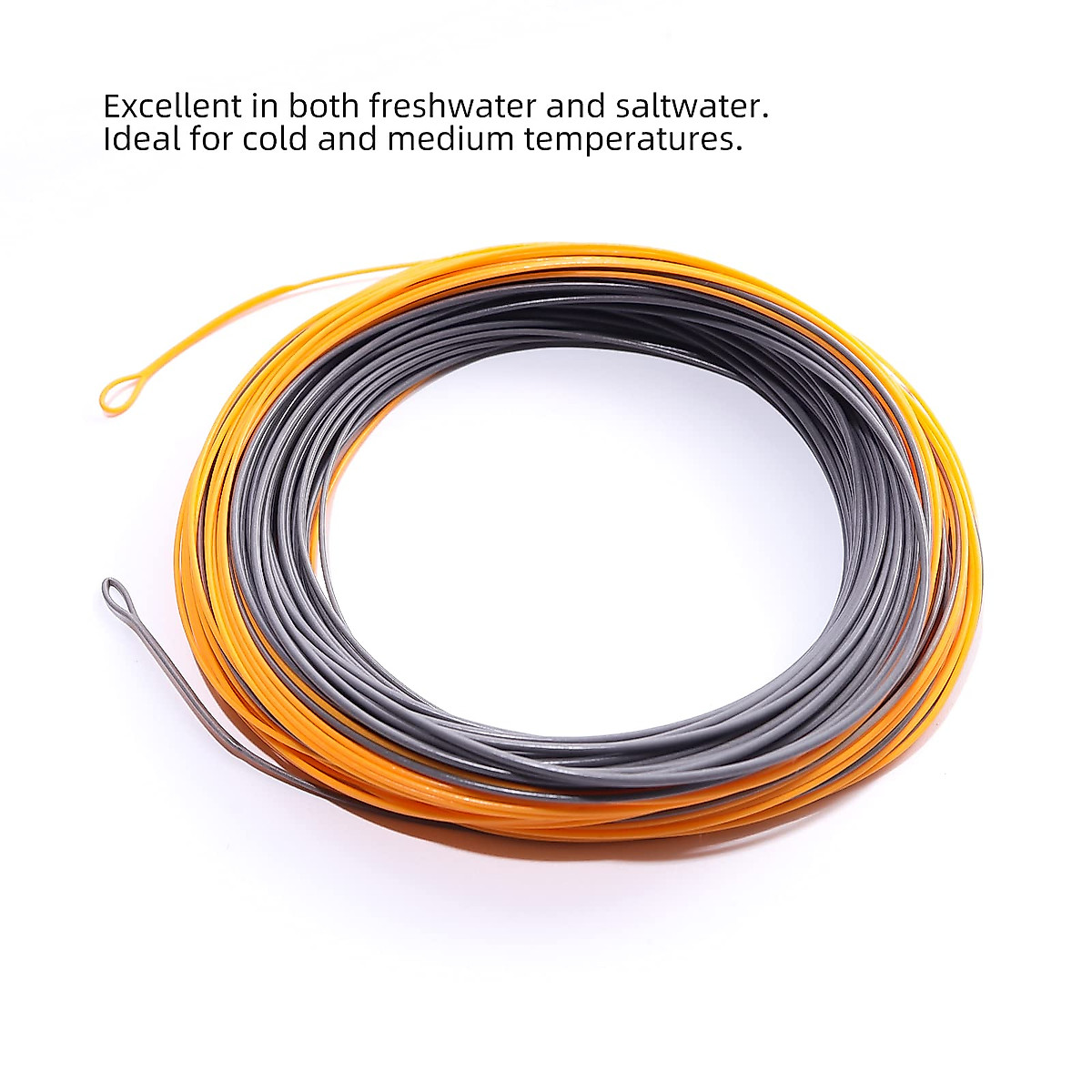 ANGLER DREAM Orange Gray Fly Line 90FT Weight Forward Floating 6WT Fly Fishing Line