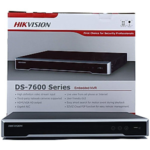 Hikvision DS-7616NI-I2/16P 16CH 16POE 12Mp Resolution 16CH POE NVR for IP Camera Support Two way Audio and Alarm In/OUT (Renewed)