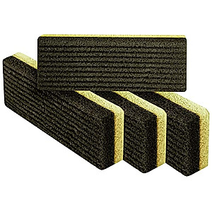 Love Natural Pumice Stone for Feet - Ultimate 2-in-1 Scrubber and Professional Exfoliating Rock for Feet Hands Body Care - Pumice Stone for Dead Skin & Callus Removal (Black)