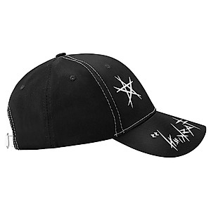 Slvoefi Unisex Graffiti Baseball Cap，Dad Hats，Hip Hop Style Trucker Hat,Black White Fashion Hat for Men's Women Adjustable Baseball Caps (Black and White)