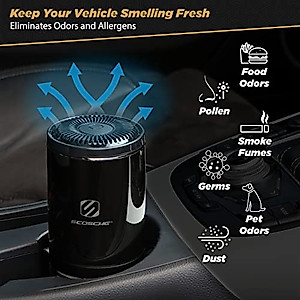 Scosche AFP2WT-SP FrescheAIR Portable HEPA Air Purifier/Deodorizer for Allergies, Pet Dander and Odors, Personal Air Freshener for Travel and Home, White