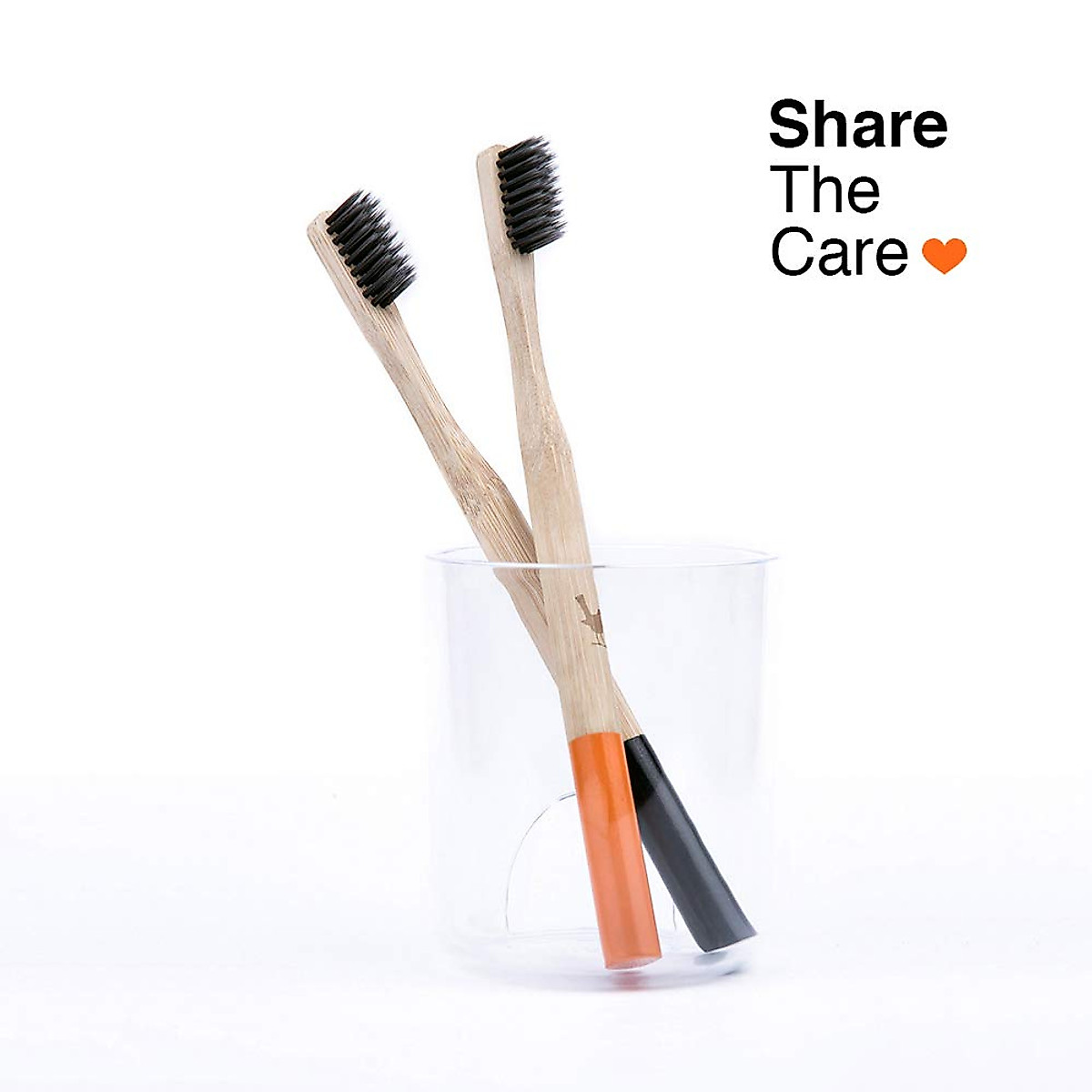 Native Birds Bamboo Toothbrush with Soft Charcoal Infused Bristles, Set of 4