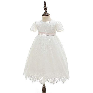 CareCheer Baby Girl Christening Dress Baptism Dedication Blessing Gown Flower Girl Special Occasion Dresses (16-20 Months)