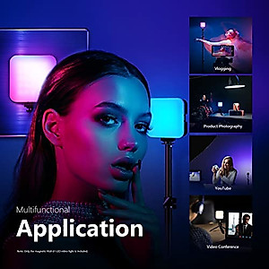 Neewer Magnetic RGB Video Light, 360° Full Color RGB61 LED Camera Light with 3 Cold Shoe Mounts/CRI 97+/20 Scene Modes/2500K-8500K/2000mAh Rechargeable Portable Photography Lighting