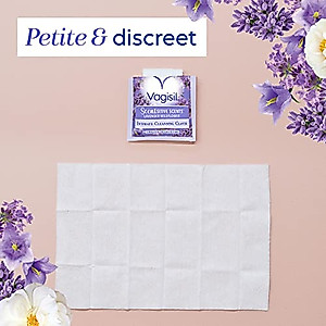 Vagisil Scentsitive Scents On-The-Go Feminine Cleansing Wipes, pH Balanced, Lavender Wildflower, Individually Wrapped, 16 Count (Pack of 1)