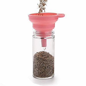 Tebery 12 Pack Round Spice Bottles 3oz Glass Spice Jars with Silver Metal Lids, Shaker Tops, Wide Funnel and Labels