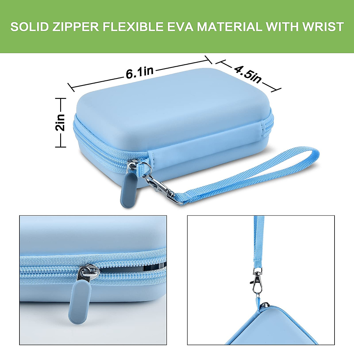 Case Compatible with NIIMBOT D11 Label Printer，Carrying Bag Storage Holder for Mini Smart Label Maker Label Printer Machine and Paper (Blue)