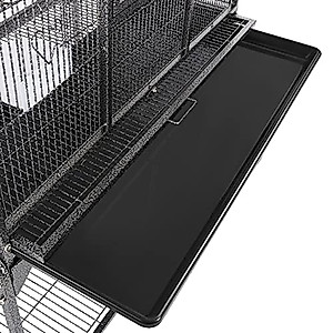 Yaheetech 63-Inch Wrought Iron Construction Rabbit Ferret Chinchilla Adult Rat Sugar Glider Guinea Pig Small Pet Animal Cage with Detachable Stand