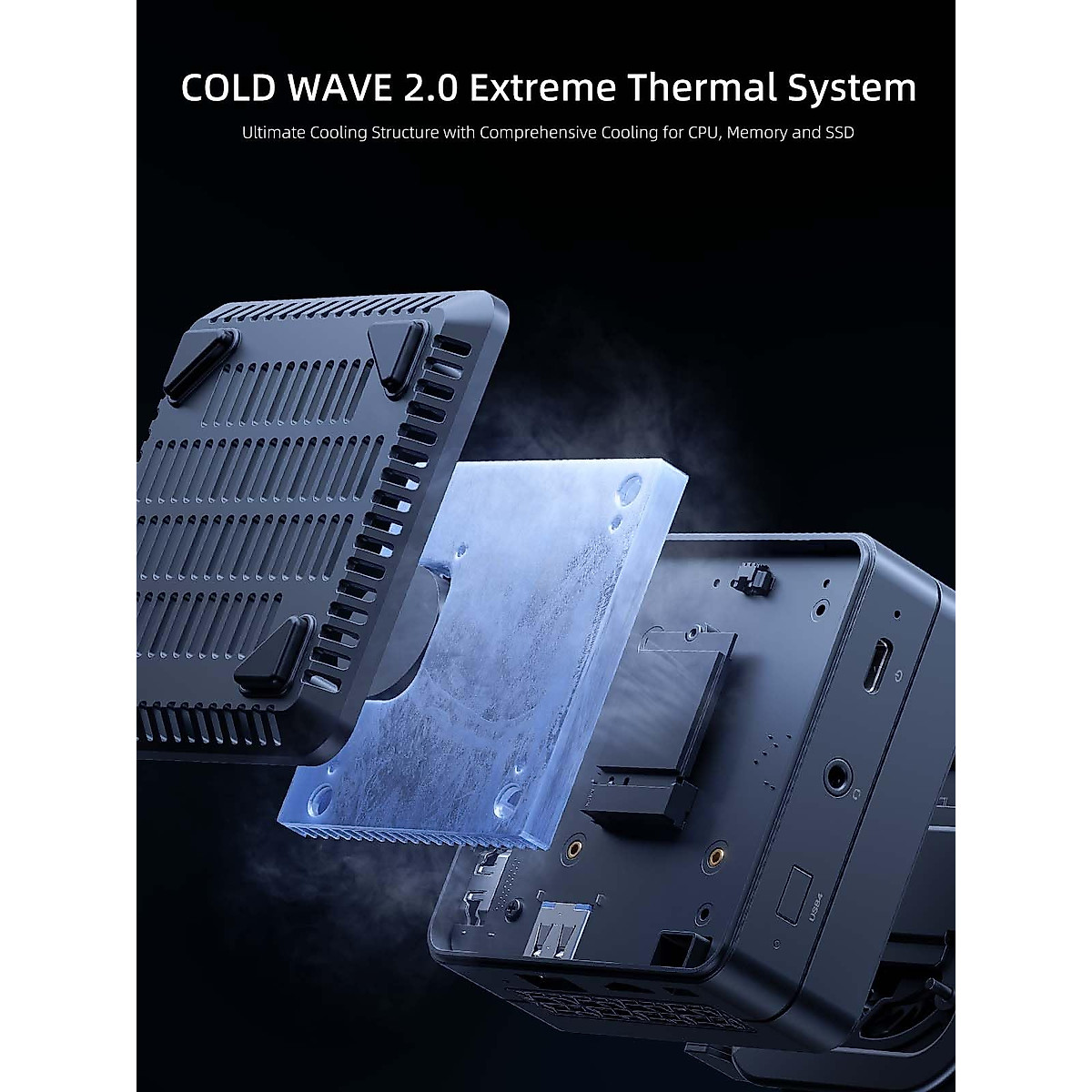 MINISFORUM Mercury EM680 Mini PC AMD Ryzen 7 6800U 32GB LPDDR5 6400MHz 512GB PCIe4.0 SSD AMD Radeon 680M Mini Computer, WiFi 6E/BT5.2,1 x TF Card Slot/2x USB4/1 x HDMI/3X USB3.2