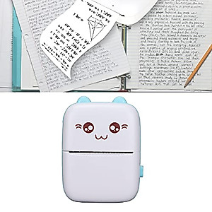 Liccx Pocket Printer, Mini Photo Printer, 200DPI Resolution,Ergonomic Design, Print Any Text, Pictures, Memos, Blessings,(Blue)