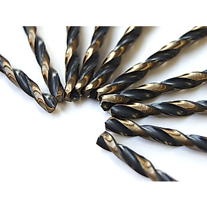 60PCS,Black and Gold Twist Drill Bits, 1/16", 5/64", 3/32", 7/64", 1/8" [10pcs for Each]