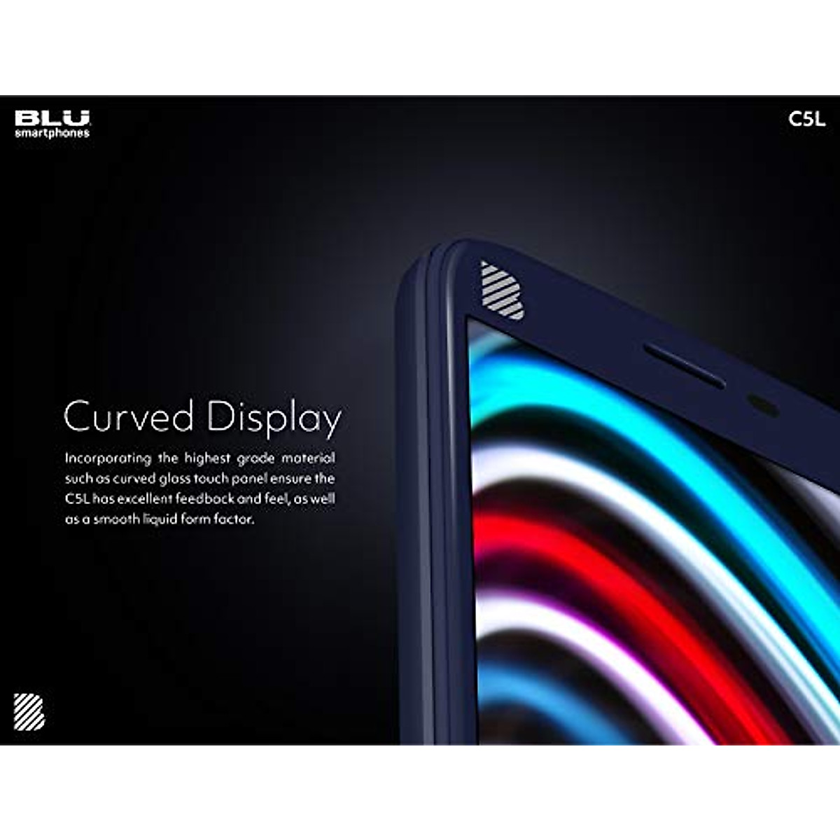 BLU C5L Android Cell Phone 5'' 16GB Memory Factory Unlocked 5.0'' Display -Black