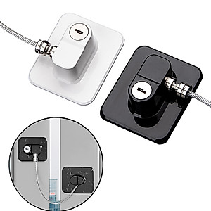 KIZZHISI Fridge Lock (2 Pack),Refrigerator Lock with Keys,for Fridge, Cabinet Locks, Drawers, Dishwasher, Toilet and Child Safety Cabinet Locks, 3M Adhesive No Drilling (Black)