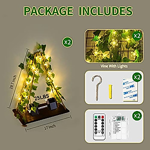 Doozx Hanging Shelves with Led-Strip - Set of 2, Macrame Wall Hanging Shelves for Wall Decor for Bedroom Living Room Bathroom, Boho Room Decor Aesthetic, Hanging Shelf, Wall Shelves Plant Decor