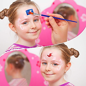 Halloween Makeup Kit for Adults Kids - Zombie Skeleton Vampire Clown Witch SFX Makeup kit, Black White Scary Halloween Cosplay Face Paint Make Up Set Fake Blood Tattoo Stickers 8-Color Makeup Palette