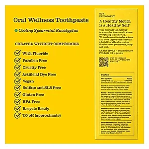 Twice Vegan Toothpaste for Sensitive Teeth and Gums and Teeth Whitening Toothpaste - SLS Free Toothpaste with Fluoride and Cavity Protection - (Cooling Spearmint Eucalyptus) (3-Pack)