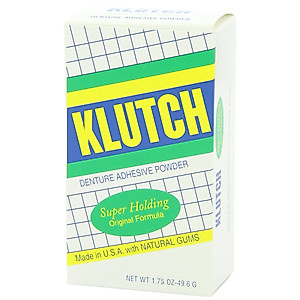 Klutch Denture Adhesive Powder, 1.75 Ounces