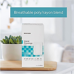 McKesson Island Dressing, Sterile, Polypropylene/Rayon, 4 in x 6 in, 25 Count, 1 Pack