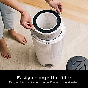 Shark HE2FKBASMB Air Purifier Replacement Filter with Anti-Allergen True HEPA, Compatible with HP200 Series, White