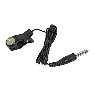Monoprice Clip On Pickup - 1/4-Inch Straight Plug, Easy Tuning, 8 Foot Cable, Black